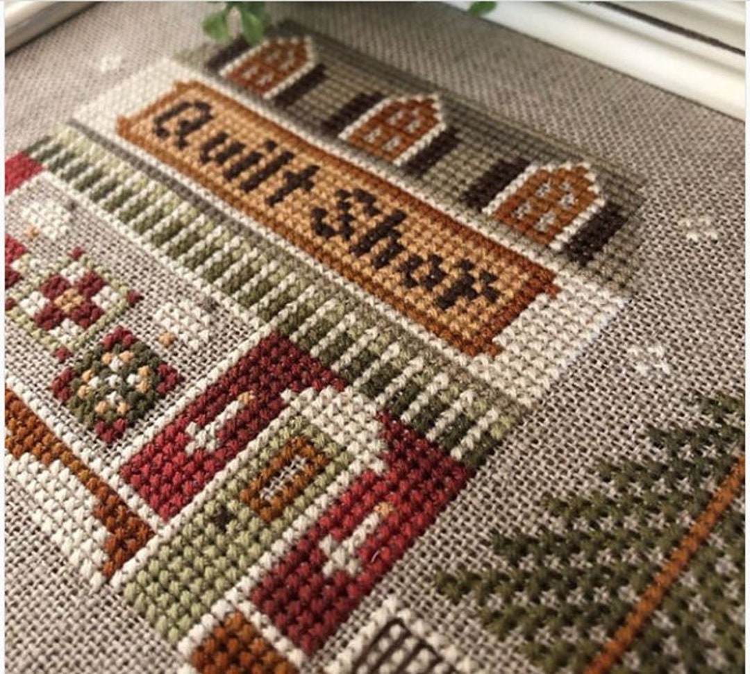 Counted Cross Stitch Pattern, Quilt Shop, Hometown Holiday, Ornament ...