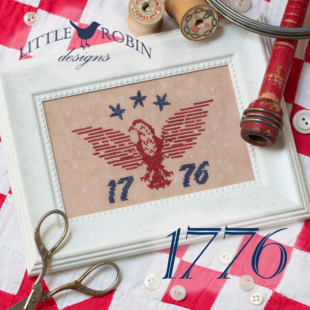 Counted Cross Stitch Pattern, 1776, Patriotic Decor, American Decor ...