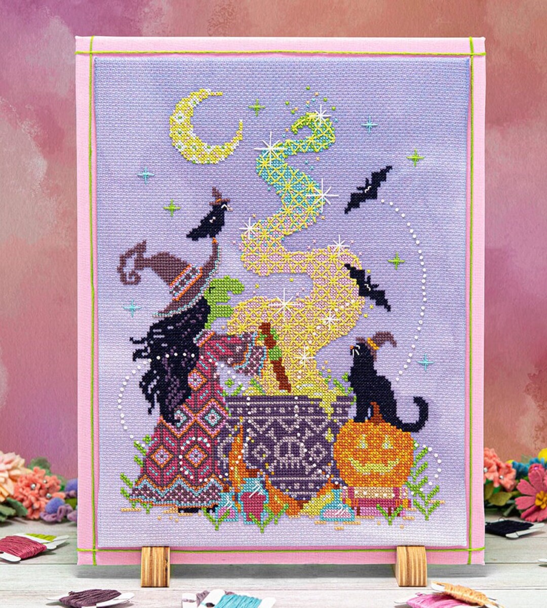 Counted Cross Stitch Pattern, Brew Crew, Halloween Decor, Witch ...