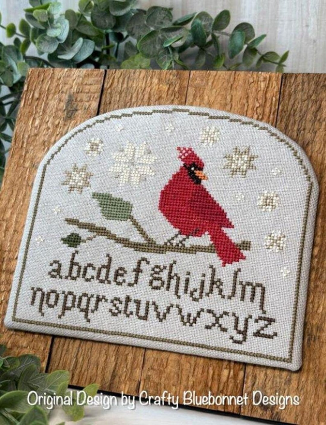 Counted Cross Stitch Pattern, Cardinal Star Sampler, Winter Decor ...