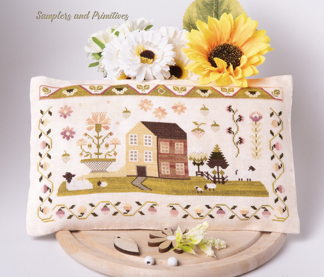 Counted Cross Stitch Pattern, A Celebration of Spring, Sheep Motifs ...