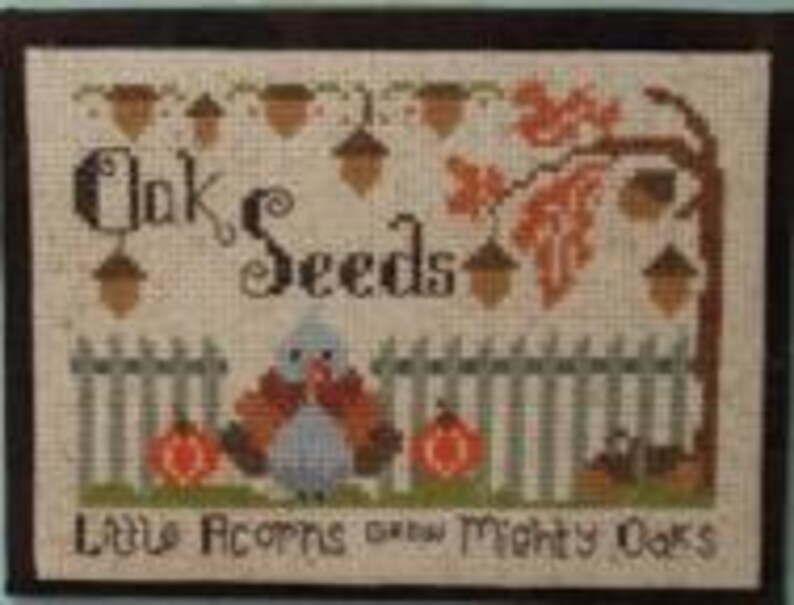 Counted Cross Stitch Pattern, Oak Seeds, Market Sign, Seeds of Faith ...