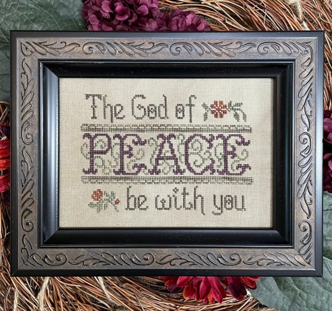 Counted Cross Stitch Pattern, the God of Peace, Blessing, Religious ...