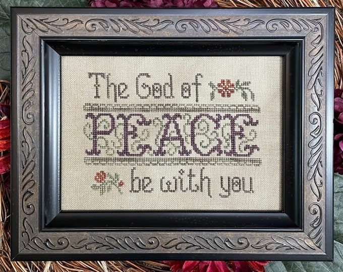 Counted Cross Stitch Pattern, the God of Peace, Blessing, Religious ...