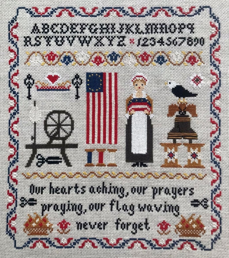 Counted Cross Stitch Pattern Betsy Ross Sampler Patriotic | Etsy
