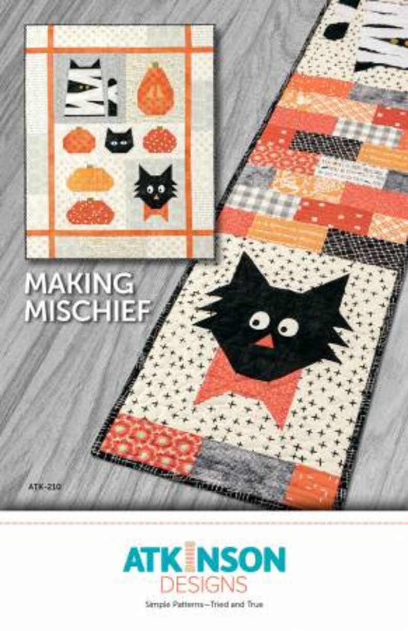 Quilt Pattern Making Mischief Quilted Wall Hanging Table - Etsy