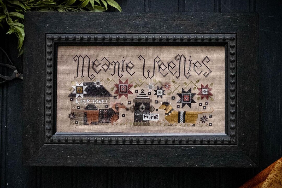 Counted Cross Stitch Pattern, Meanie Weenies, Flower Motifs, Pet Decor ...