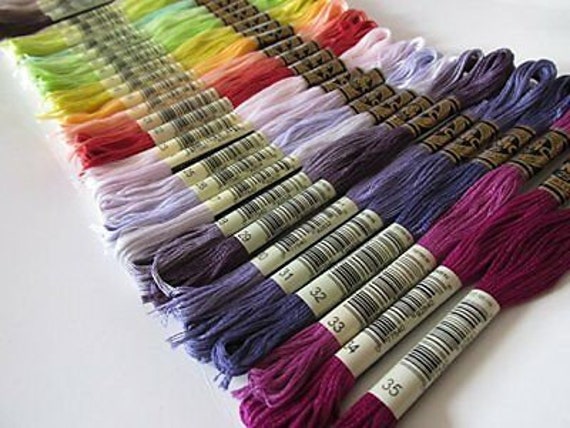 35 NEW & Variegated Colors DMC Floss 01 35 Satin DMC - Etsy