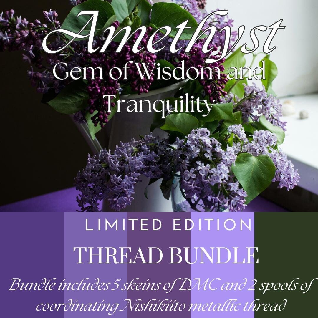 Amethyst, Gem of Wisdom and Tranquility, LIMITED EDITION, Thread Pack ...