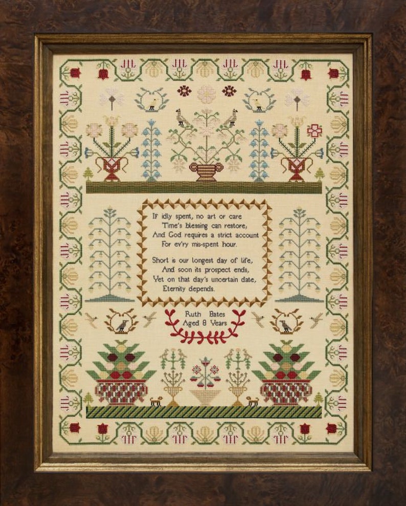 Counted Cross Stitch Pattern Ruth Bates 1823 Reproduction - Etsy