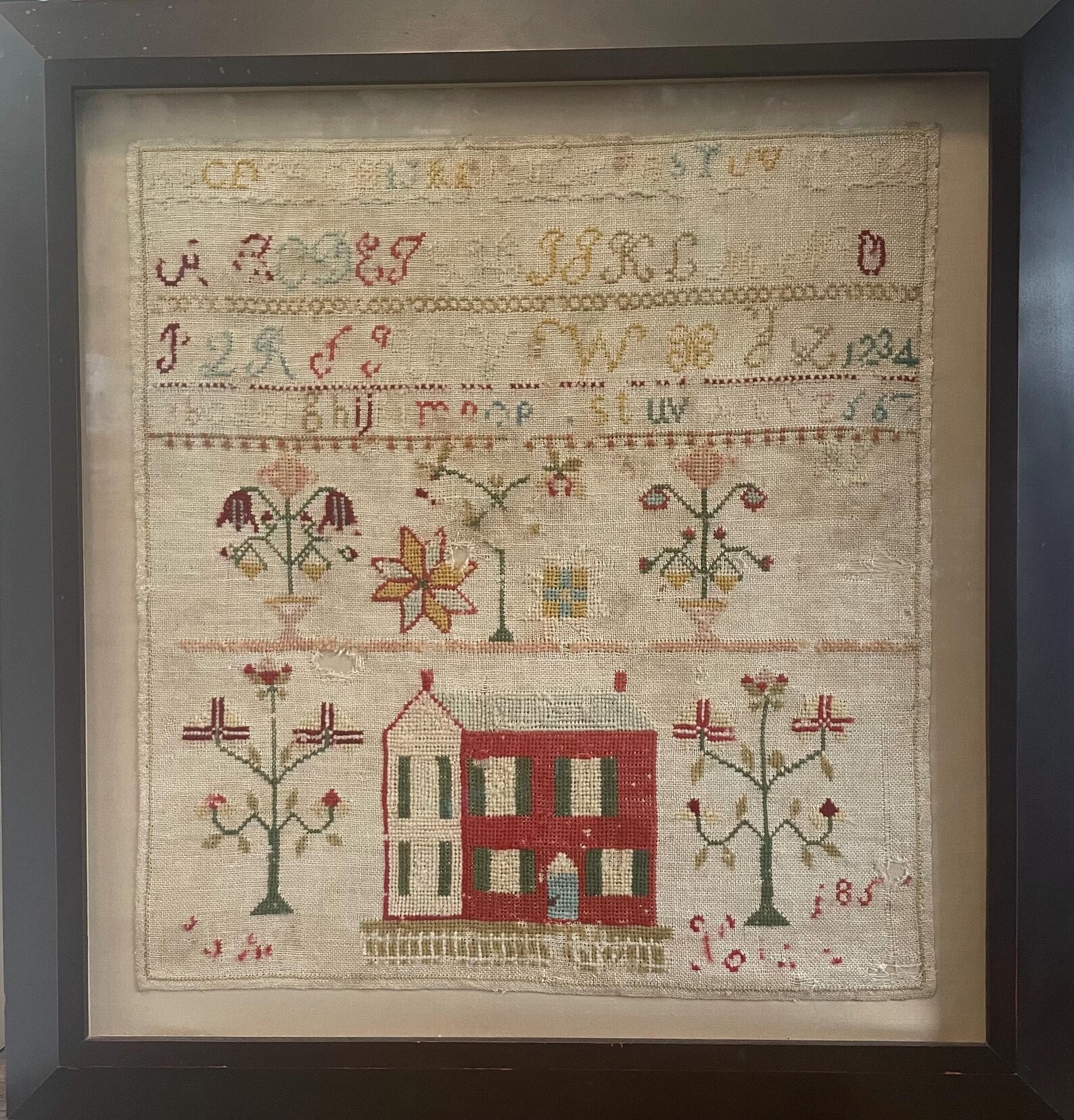 Counted Cross Stitch Pattern, 1857 Quilt Block Sampler, Alphabet ...