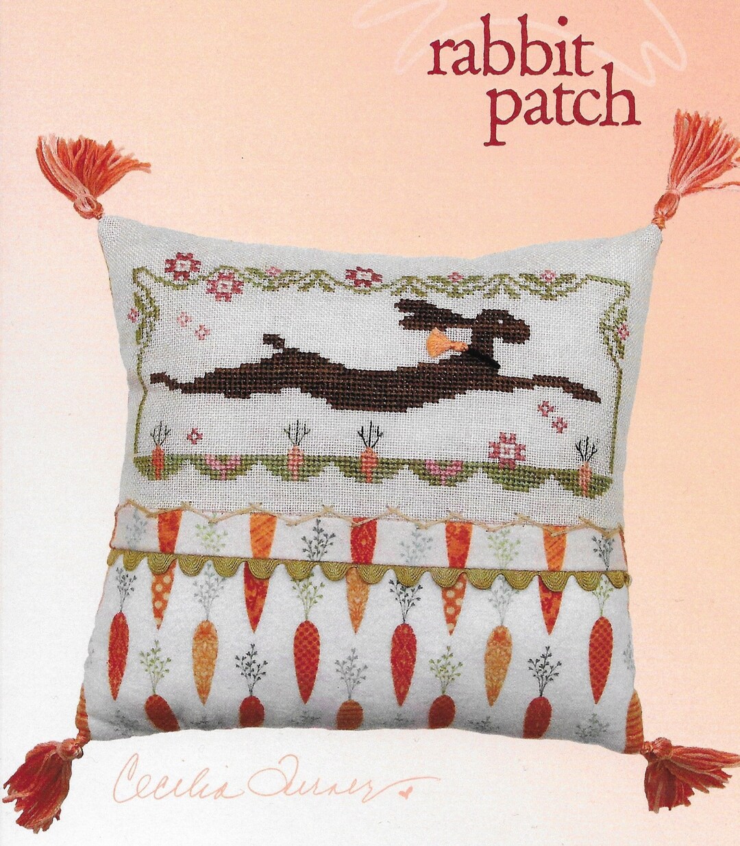 Counted Cross Stitch Pattern Rabbit Patch Easter Decor - Etsy