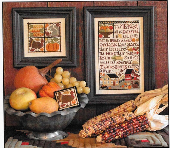 Counted Cross Stitch Pattern Thanksgiving Comes Again Fall - Etsy