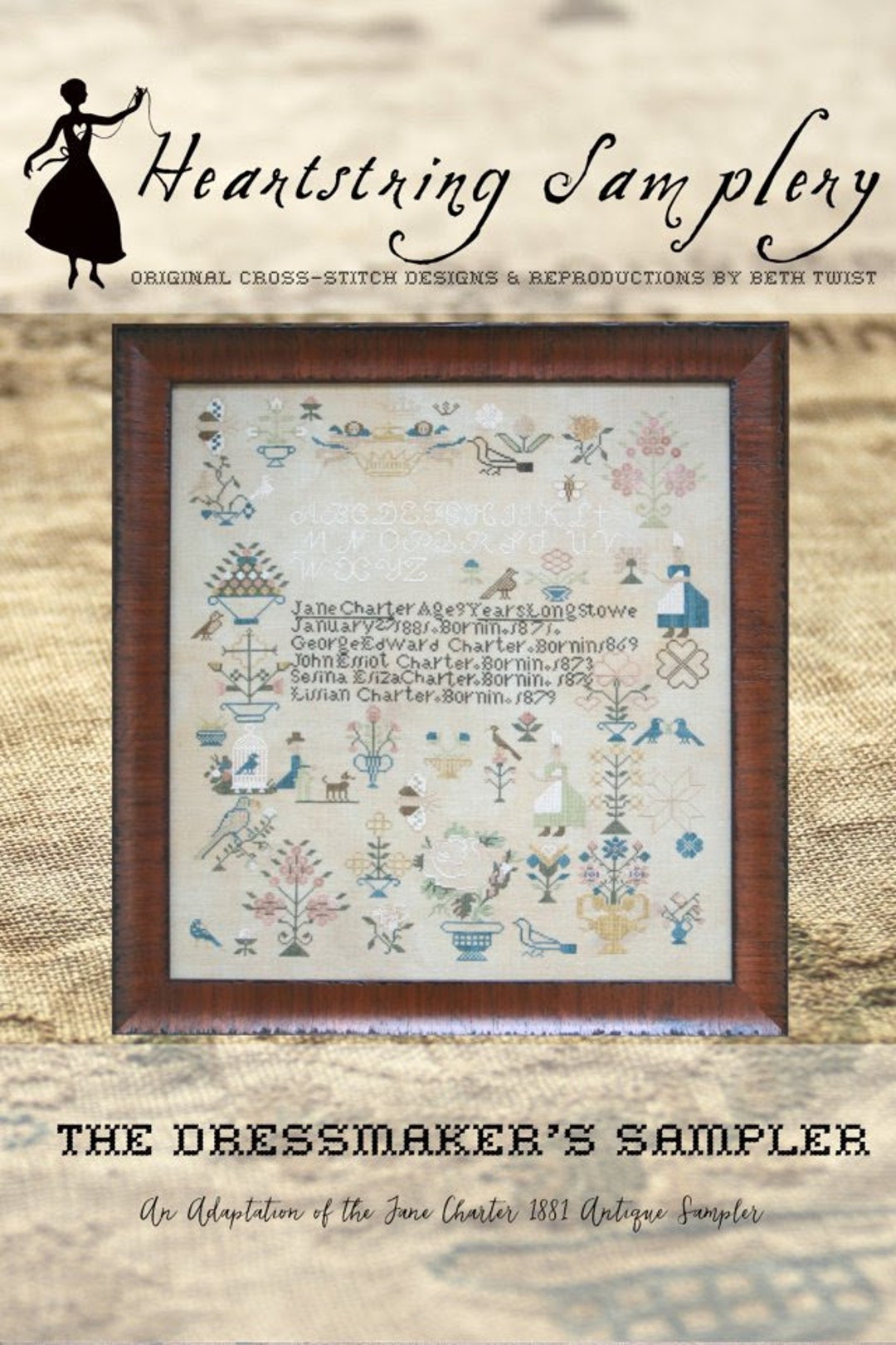 Counted Cross Stitch Pattern, the Dressmaker's Sampler, Adaptation ...