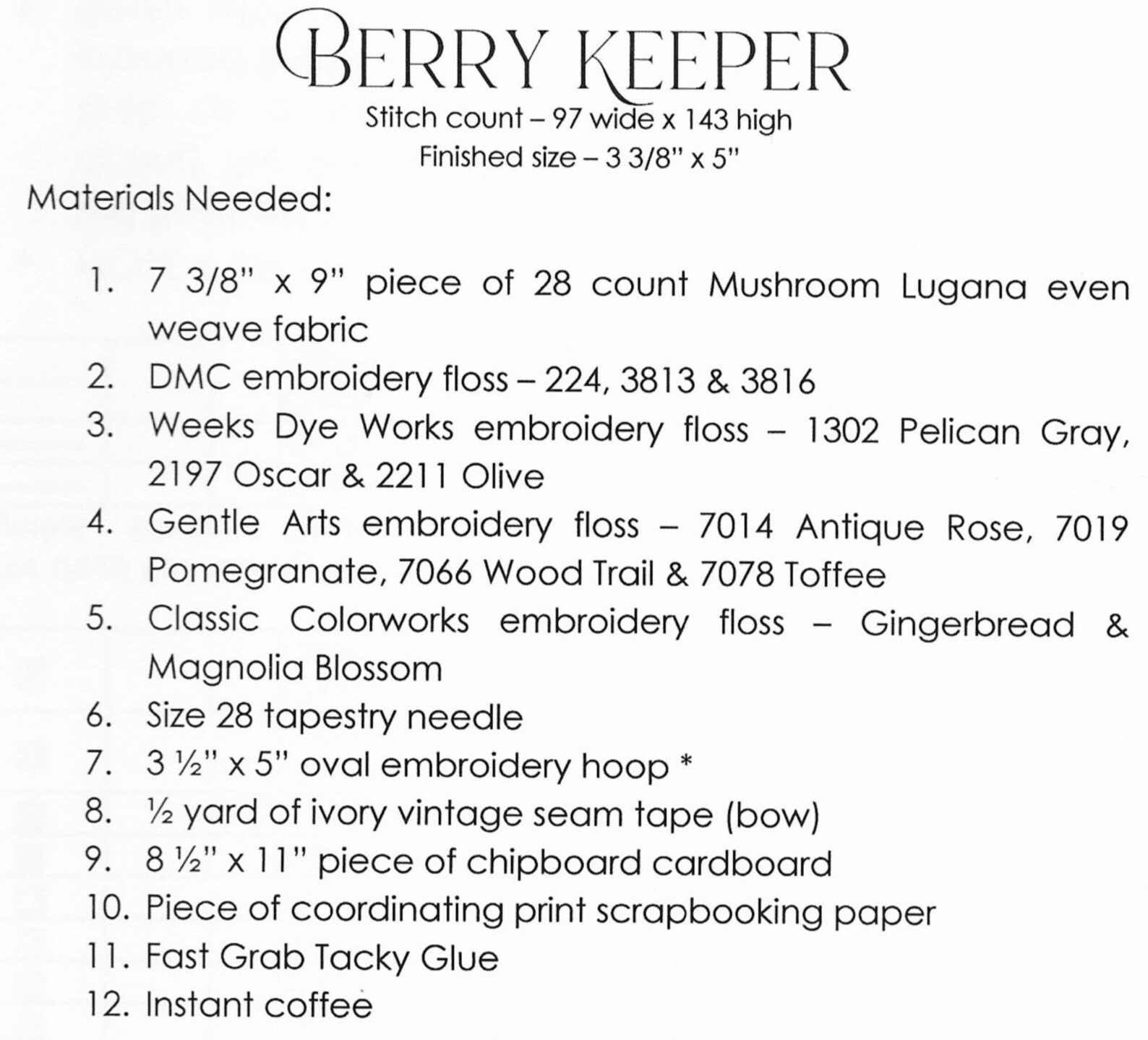 Counted Cross Stitch Pattern, Berry Keeper, Strawberries, Strawberry ...