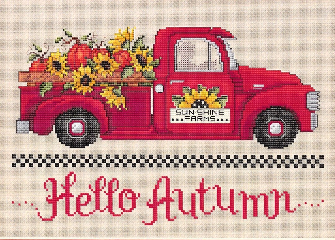 Counted Cross Stitch Pattern, Hello Autumn, Fall Decor, Autumn ...