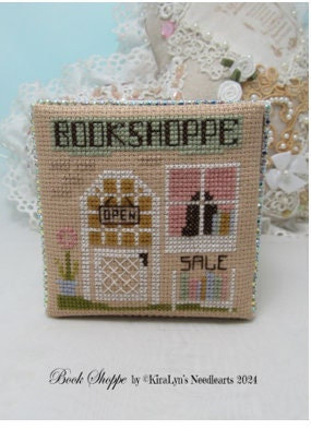 Counted Cross Stitch Pattern, Book Shoppe, Summer Decor, Around the ...
