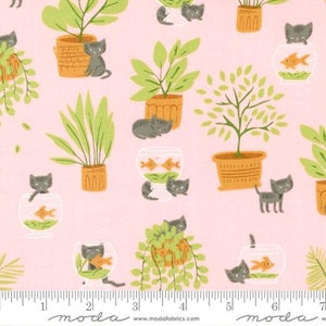Quilt Fabric, Here Kitty Kitty, Cat Fabric, Quilters Cotton Fabric, 100 ...