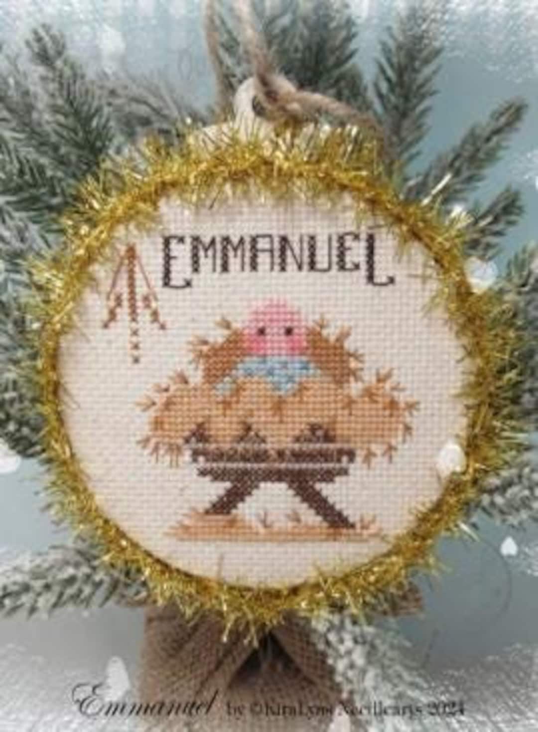 Counted Cross Stitch Pattern, Emmanuel, Christmas Decor, Baby Jesus ...