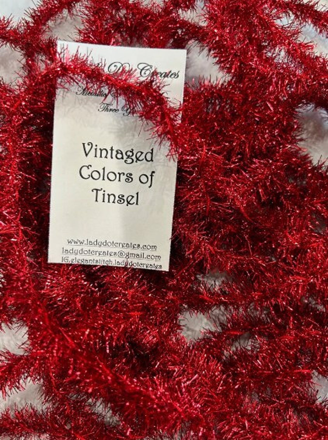 Vintaged Colors of Tinsel, Dance Shoe Red, Lady Dot Creates, Metallic ...
