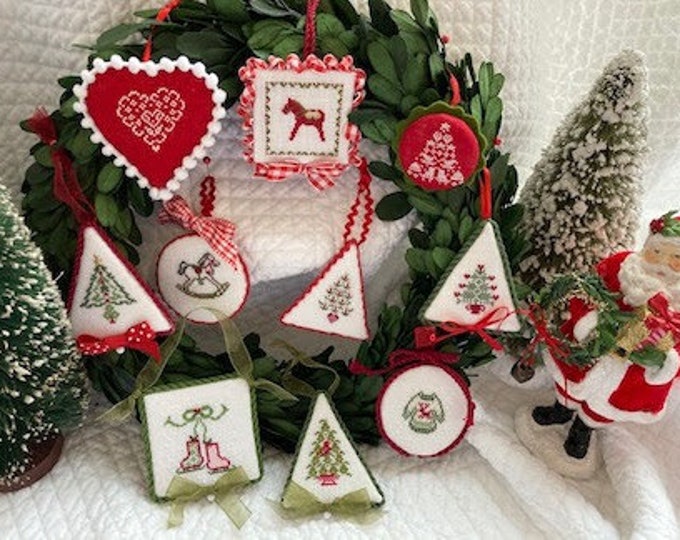 Counted Cross Stitch Pattern Christmas Ornaments Collection | Etsy