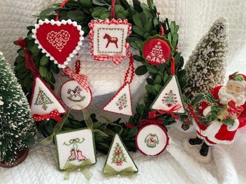 Counted Cross Stitch Pattern Christmas Ornaments Collection - Etsy