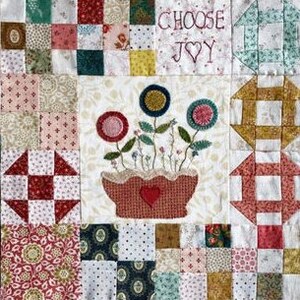 Quilt Pattern, Flowerpots and Forget-me-nots BOM, Embroidery, Wool ...