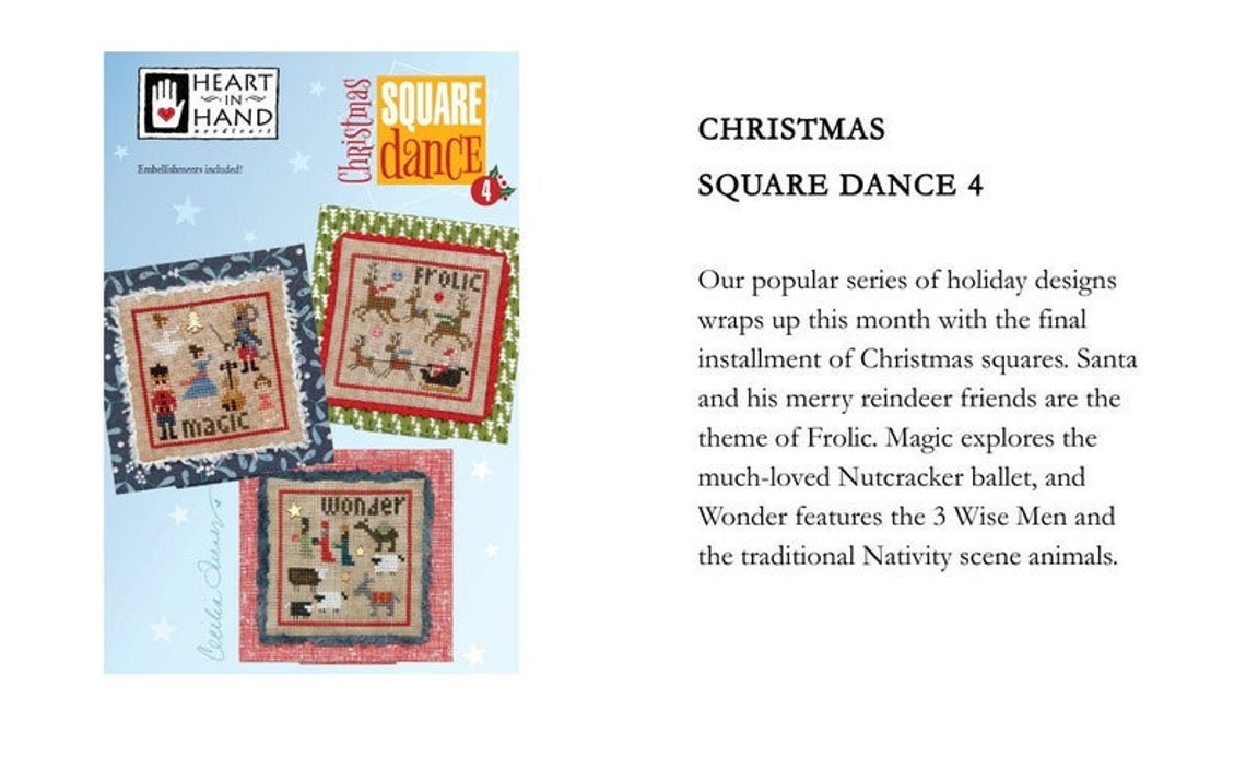 Counted Cross Stitch Pattern Christmas Square Dance 4 - Etsy