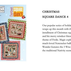 Counted Cross Stitch Pattern, Christmas Square Dance 4, Christmas Decor ...