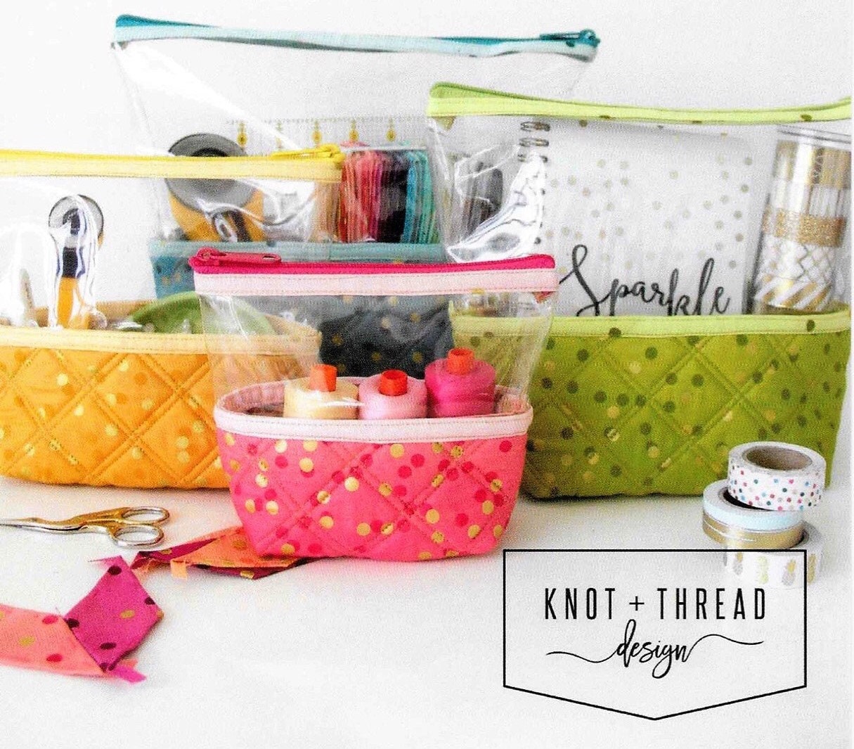 Sewing Pattern, Hello Pouches, Zippered Pouch, Compact Storage ...