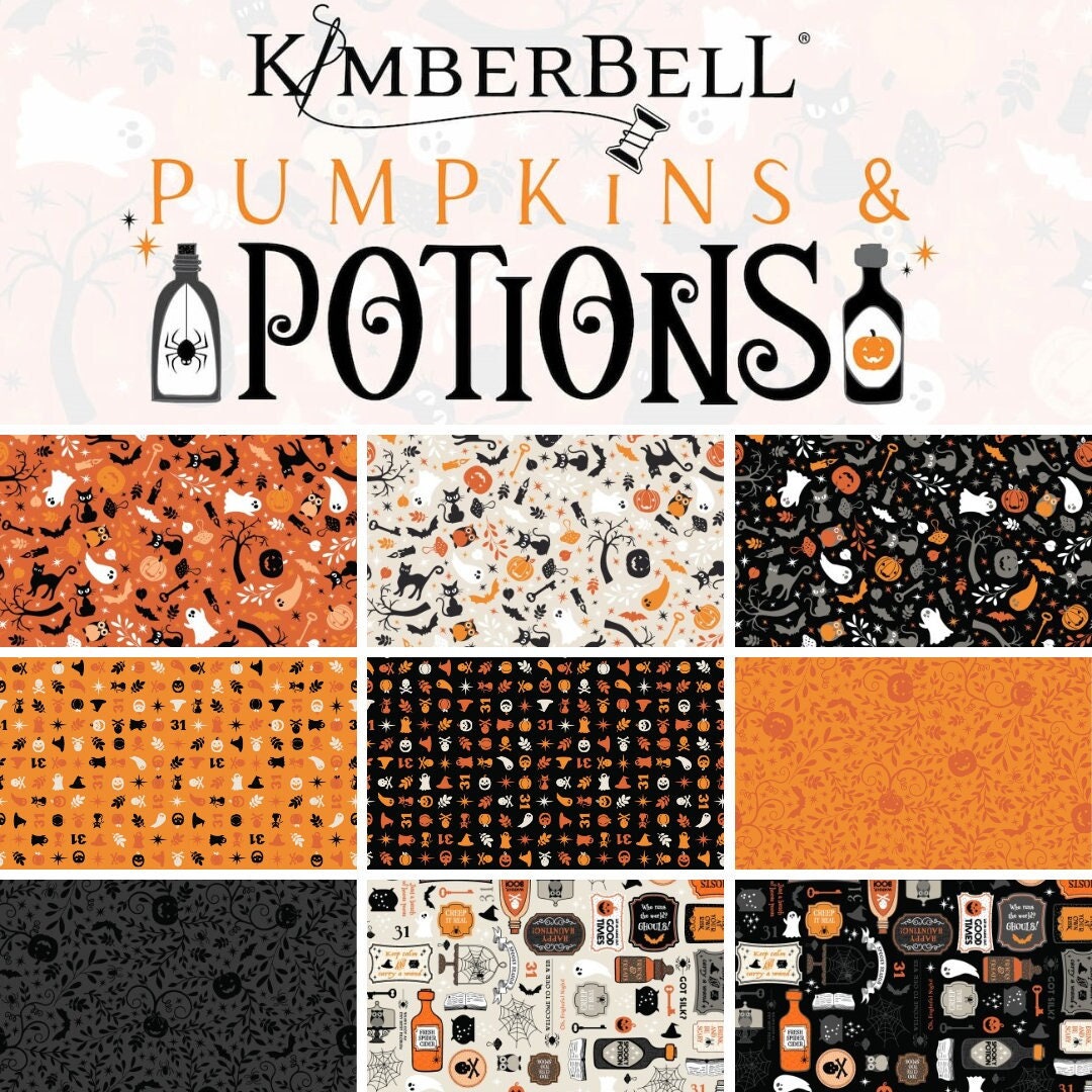 Quilt Fabric, Pumpkins & Potions, Halloween Fabric, Pumpkins, Ghosts ...