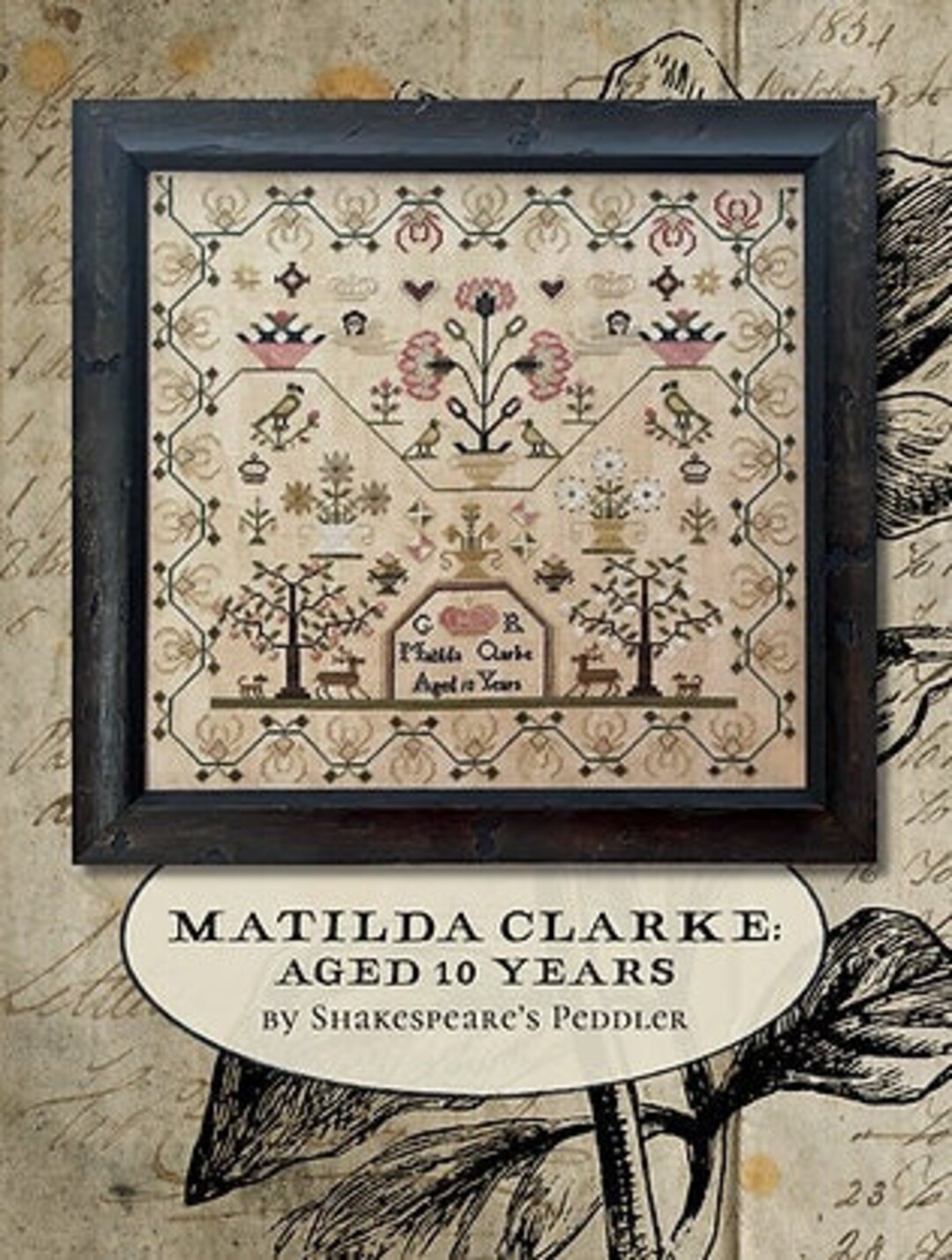 Counted Cross Stitch Pattern, Matilda Clarke, Antique Reproduction ...