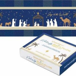 Nativity Bench Pillow, Machine Embroidery, Quilt Fabric Kit ...