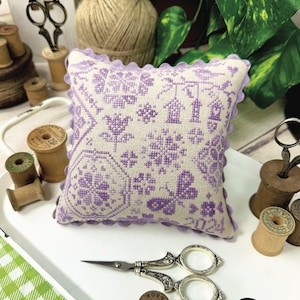 Counted Cross Stitch Pattern, Spring Quaker, Spring Decor, Butterflies ...