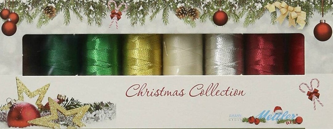 Mettler Thread, Christmas Collection, Silk Finish Cotton, Thread Set ...