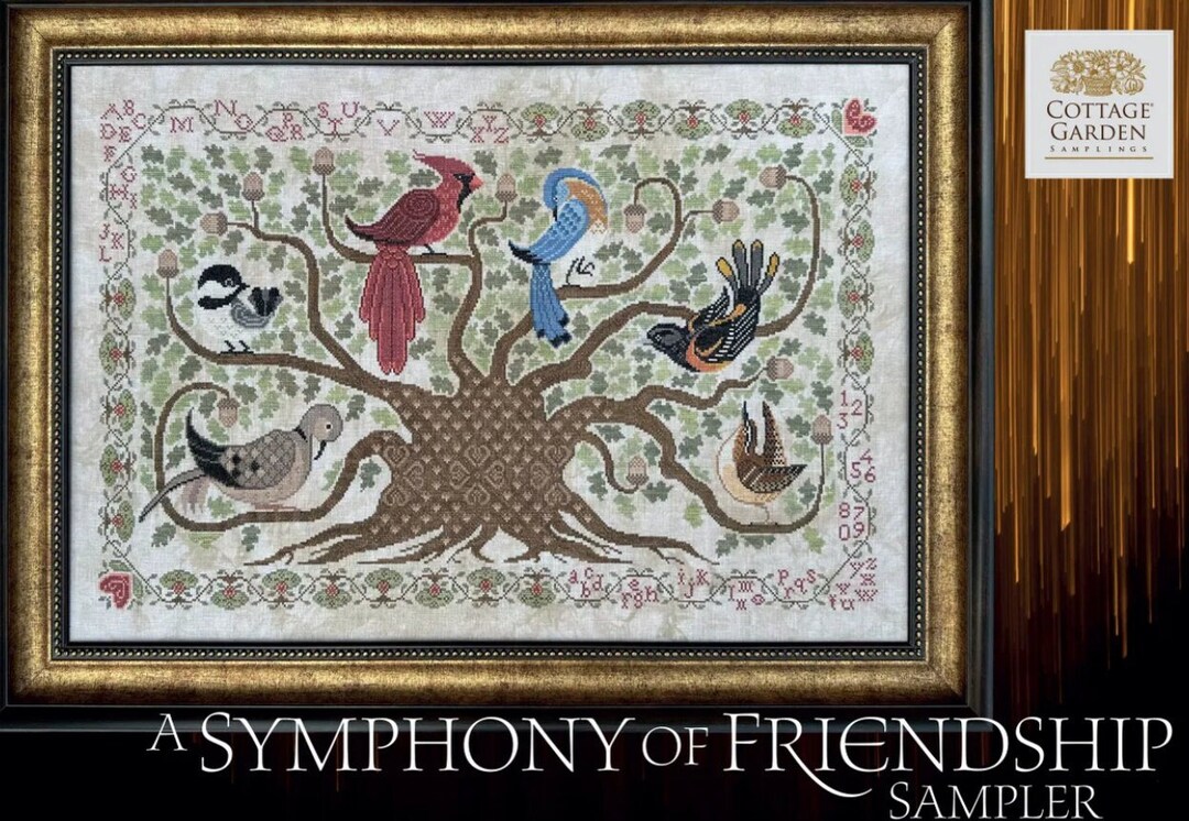 Counted Cross Stitch Pattern, A Symphony of Friendship Sampler ...