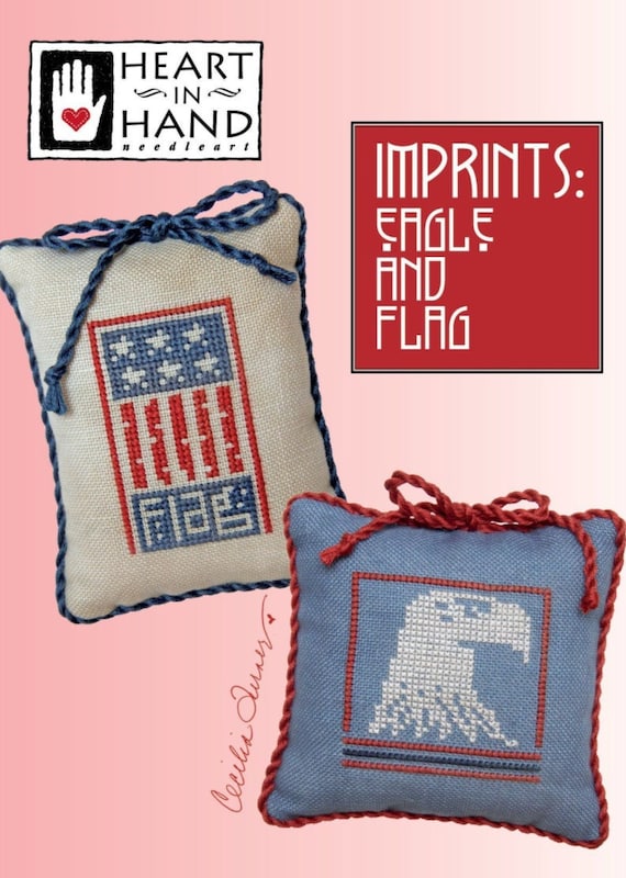 Counted Cross Stitch Pattern Imprints: Eagle and Flag - Etsy