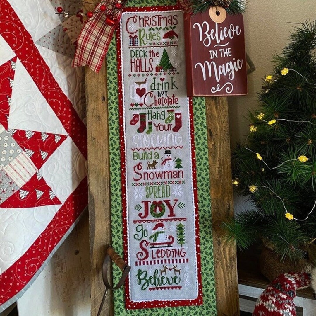 Counted Cross Stitch, Christmas Rules, Christmas Decor, Reindeer ...