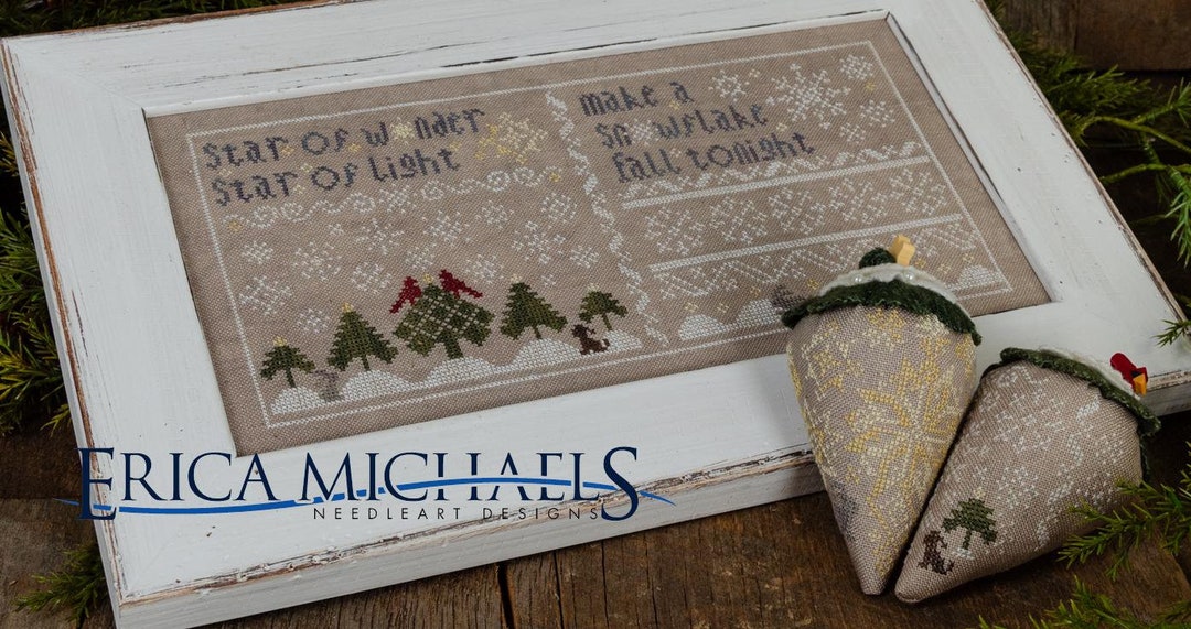 Counted Cross Stitch Pattern, Winter Wishes, Sampler, Pincushion ...