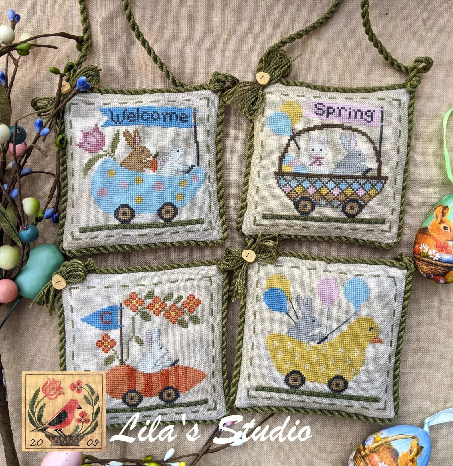 Counted Cross Stitch Pattern, Spring Parade, 1 and 2, Spring Decor ...