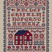 Counted Cross Stitch Pattern Red House Patriotic Sampler - Etsy