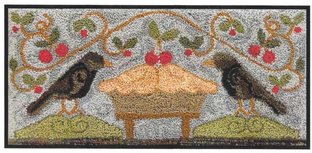 Punch Needle Pattern, Cherry Pie, Punch Needle Patterns, Blackbirds ...