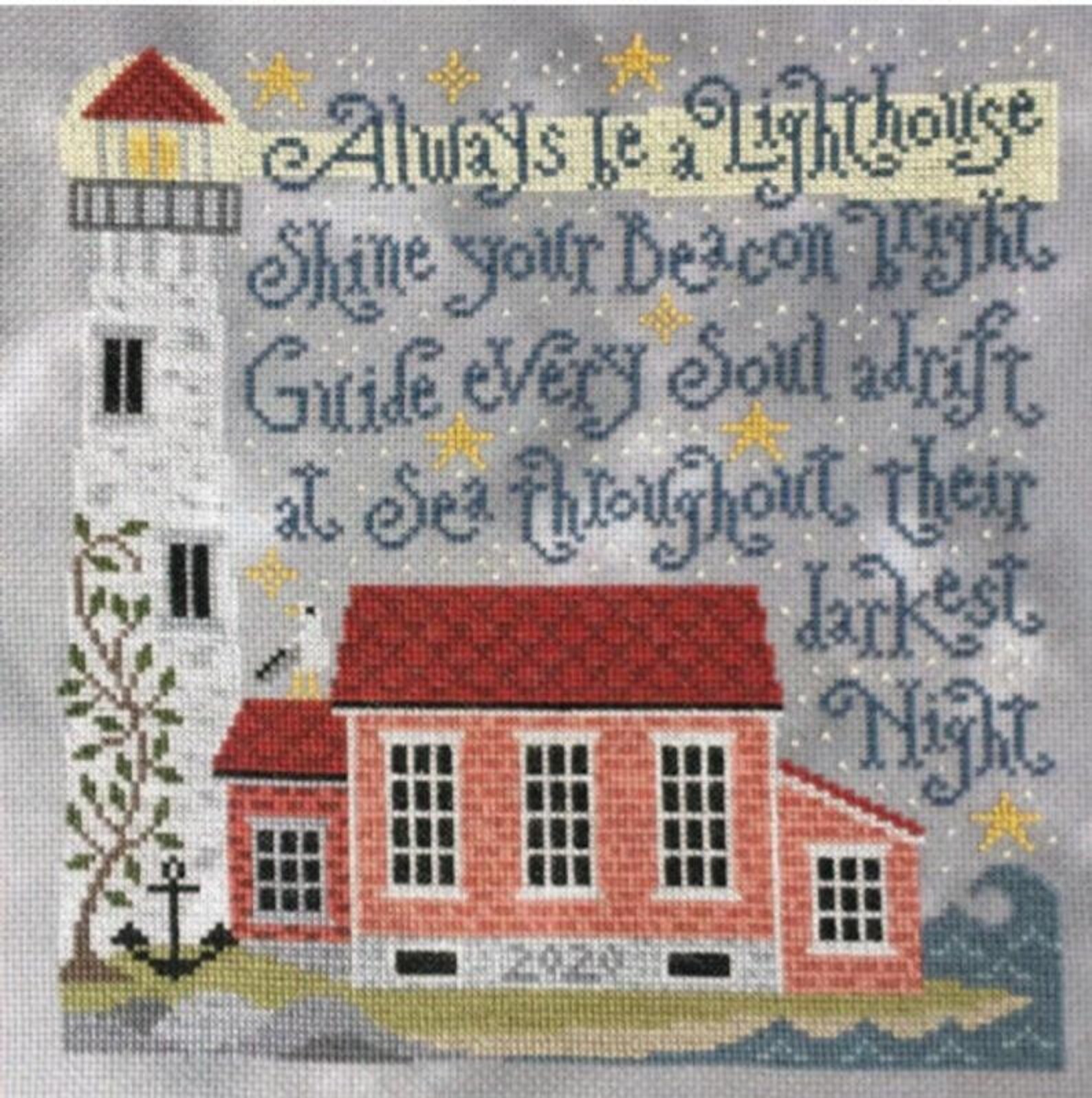 Counted Cross Stitch Pattern Lighting the Way Lighthouse | Etsy