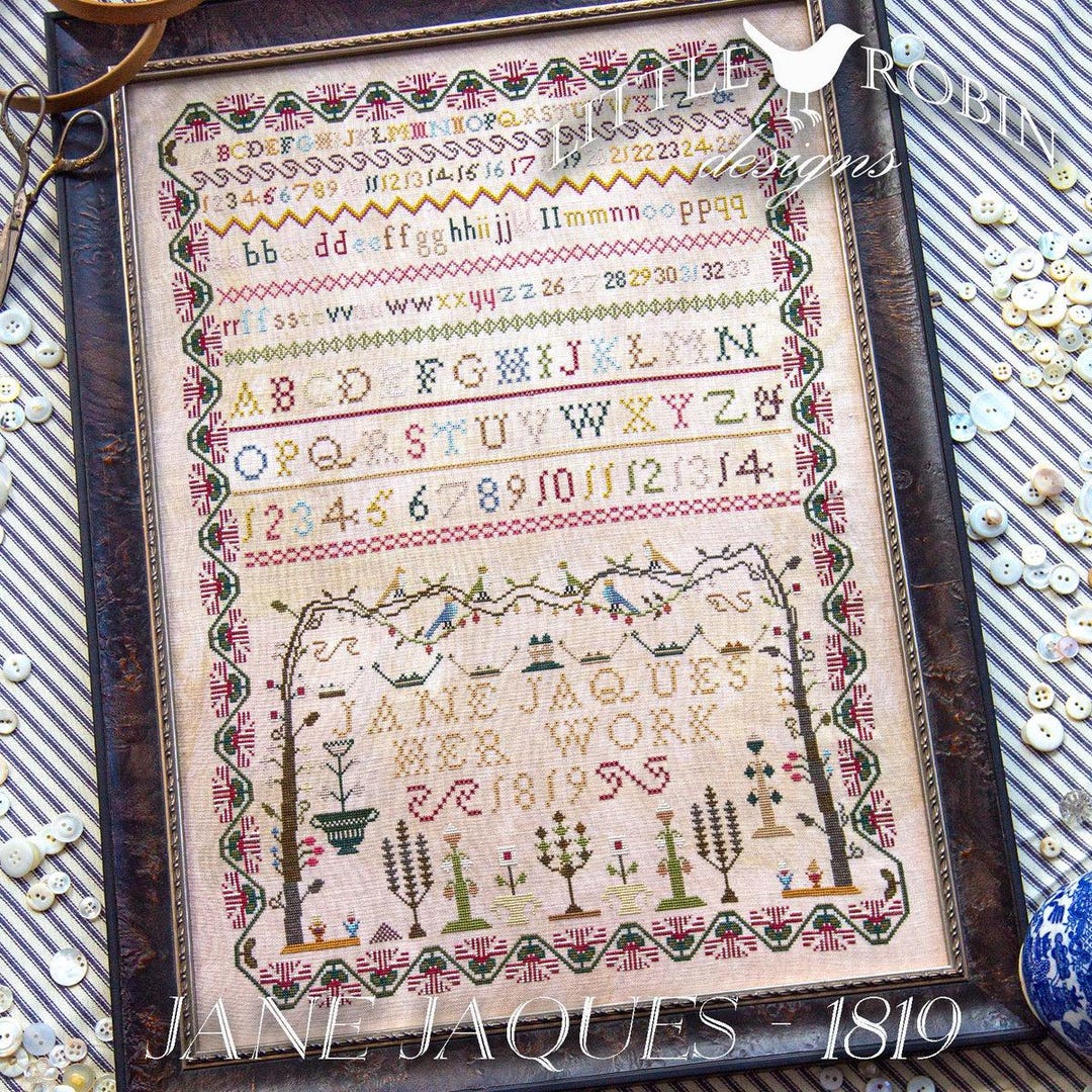 Counted Cross Stitch Pattern, Jane Jaques 1819, Alphabet Reproduction ...