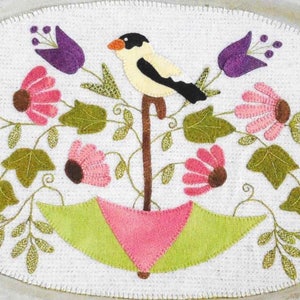 Wool Applique Pattern, Spring is in the Air, Table Mat, Spring Decor ...