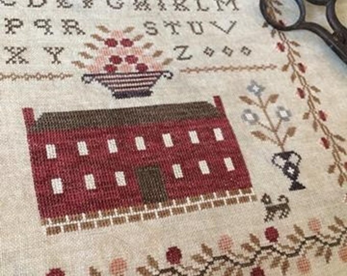 Counted Cross Stitch Pattern, Cherry Hollow Farm Sampler, Sampler Kit, Colonial Style Needlework ...