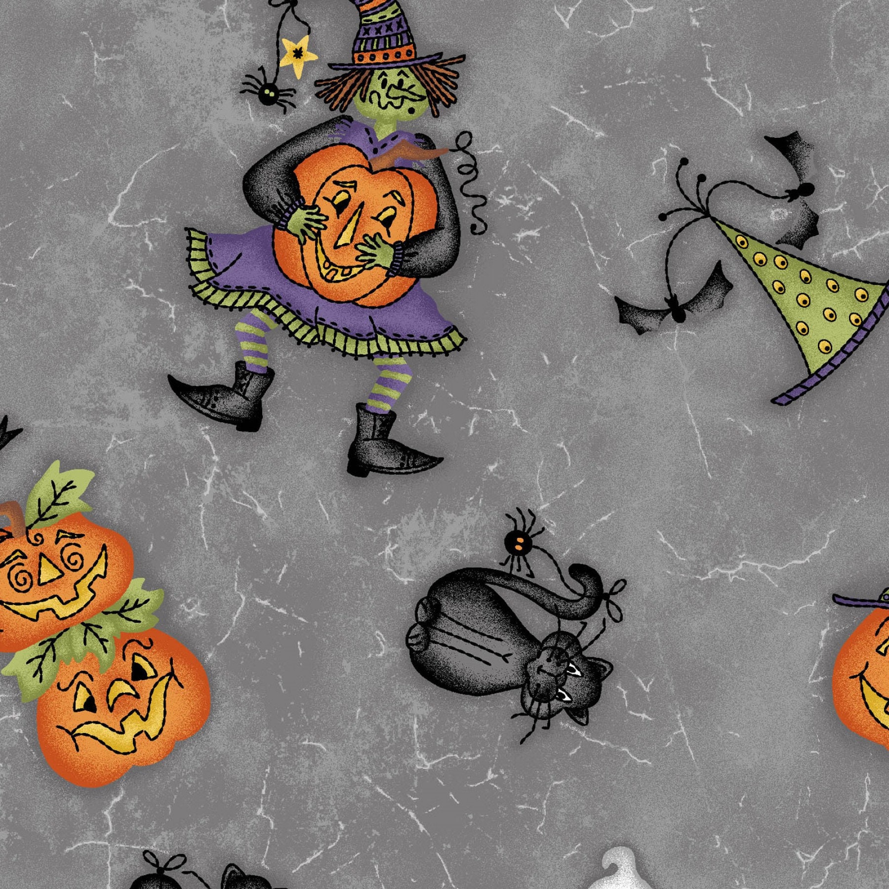 Quilters Cotton, Halloweenie, Maywood Studio, Cotton Fabric, 100% ...