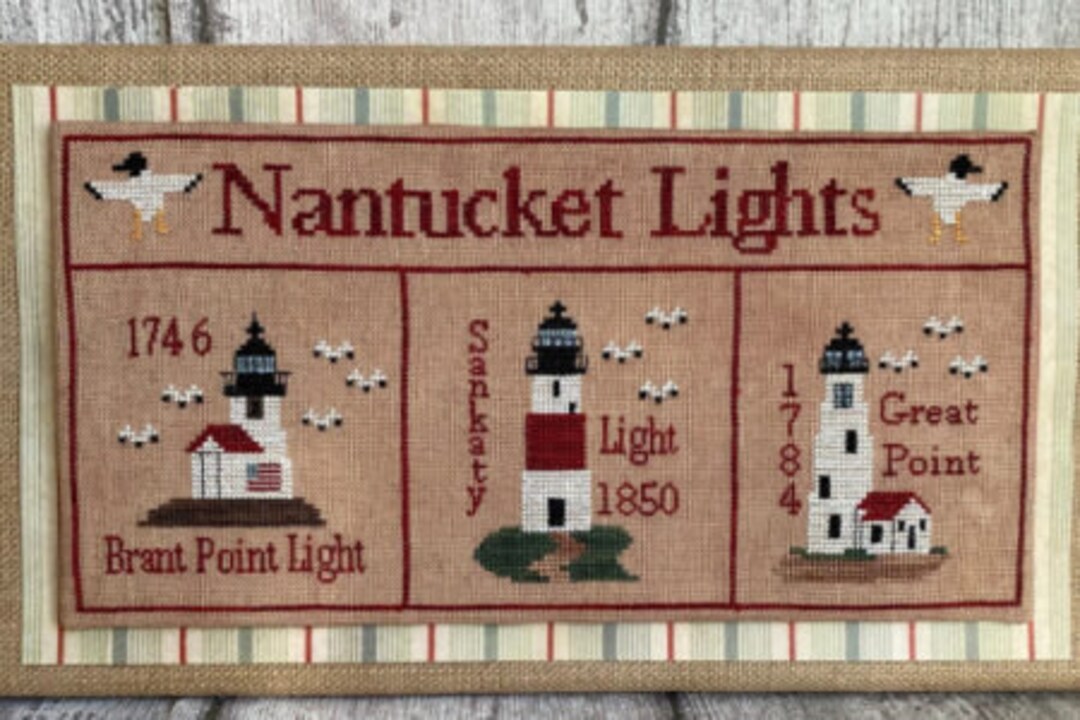 Counted Cross Stitch, Nantucket Lights, Brant Point, Sankaty, Great ...