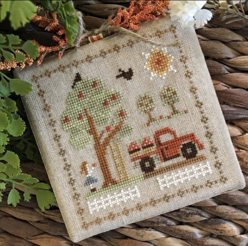 Counted Cross Stitch Fall on the Farm Farm Life Farm Stand - Etsy