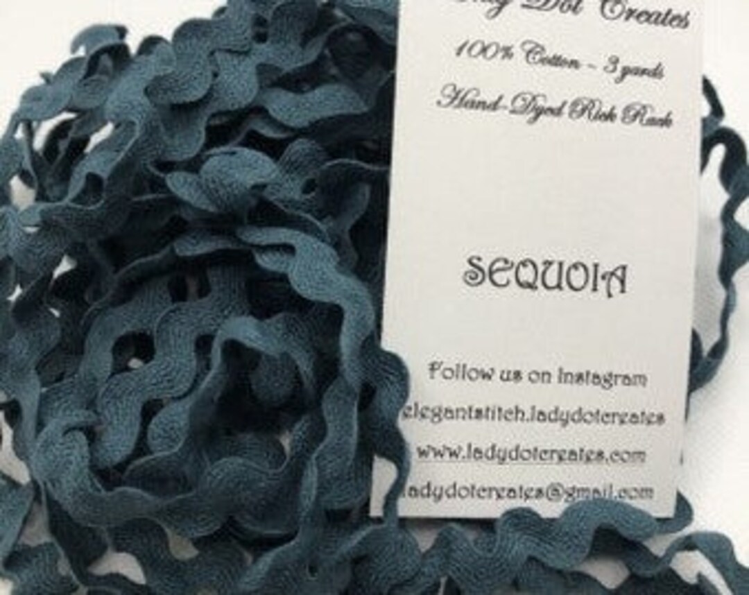 Rick Rack Trim, Sequoia, Lady Dot Creates, Hand Dyed Rick Rack, Cotton ...